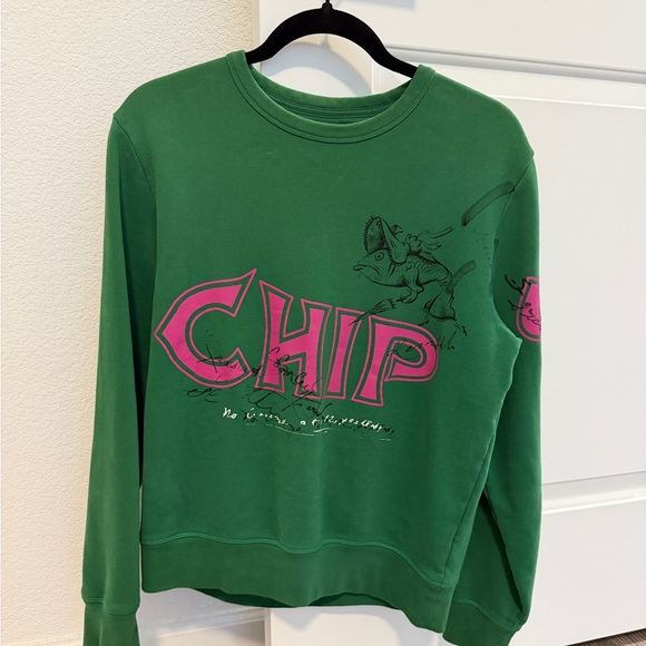 Burberry | Shirts | Burberry Fish And Chips Print Cotton Sweatshirt ...